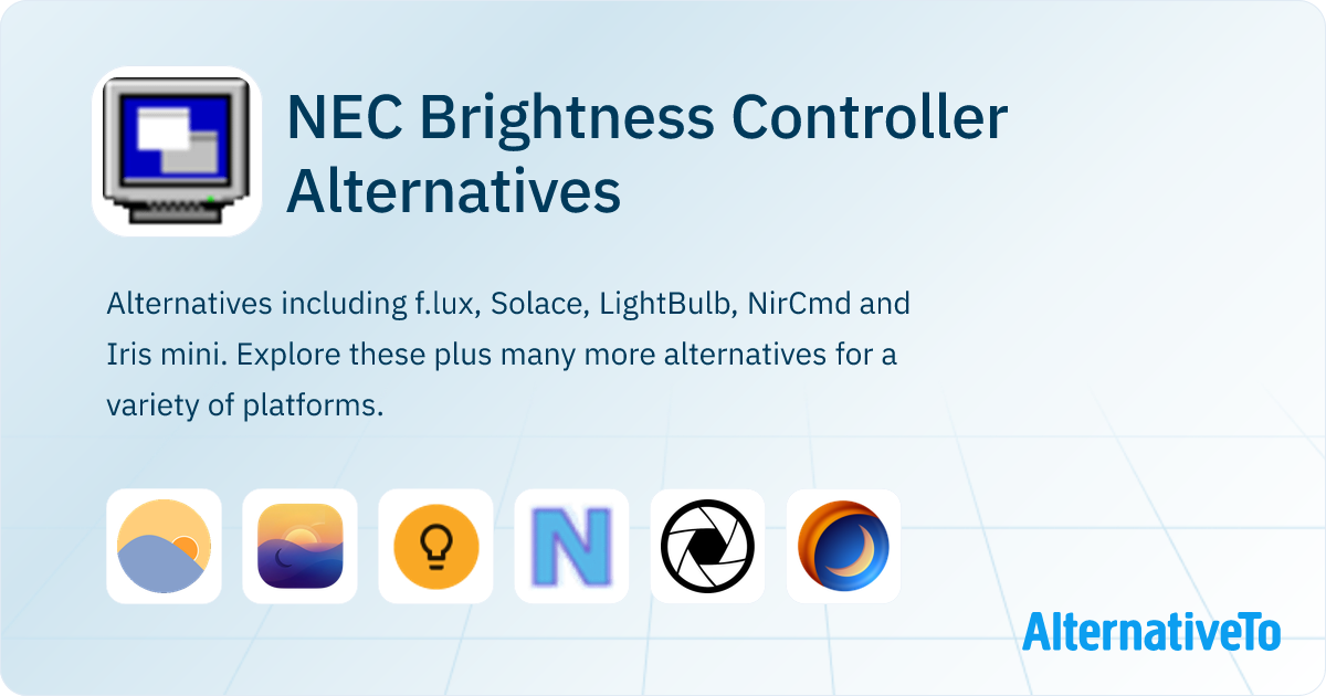 NEC Brightness Controller Alternatives - Explore Similar Software ...