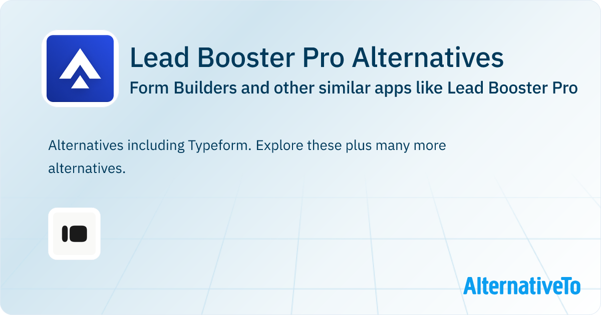 Lead Booster Pro Alternatives: Top 1 Form Builders & Similar Websites ...