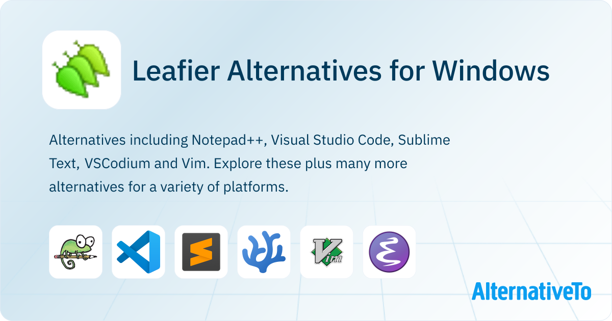 Leafier Alternatives for Windows: Code Editors & Similar Apps - Page 3 ...