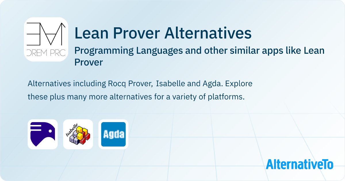 Lean Prover Alternatives: Top 3 Programming Languages & Similar Apps ...