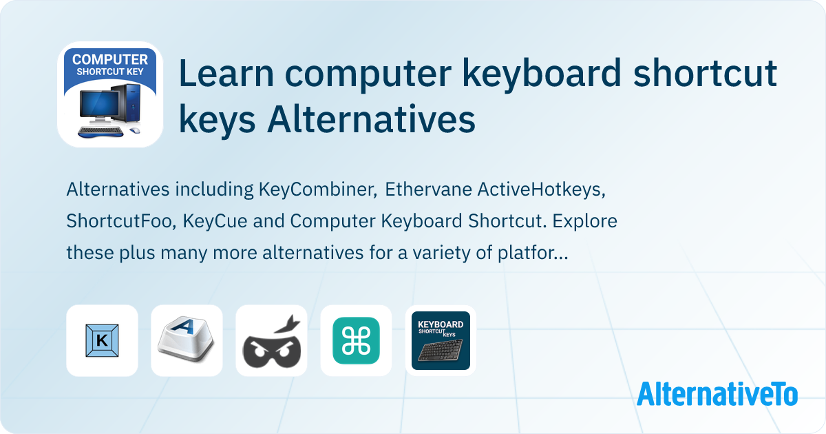 Learn computer keyboard shortcut keys Alternatives - Explore Similar ...