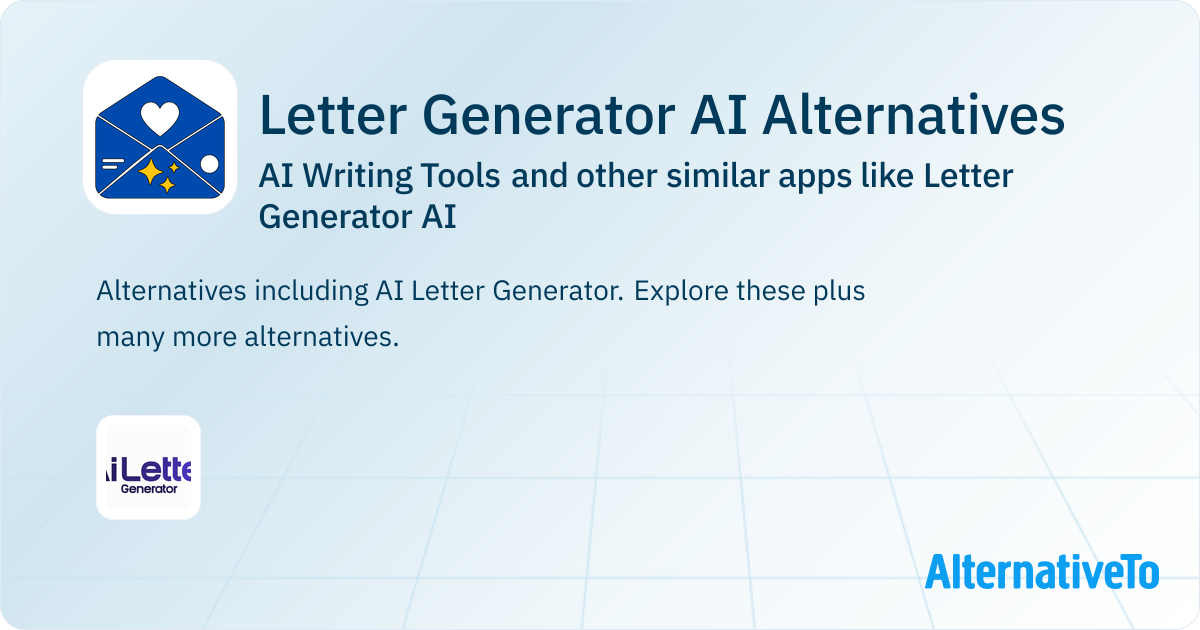 Letter Generator AI Alternatives: Top 1 AI Writing Tools & Similar Apps ...