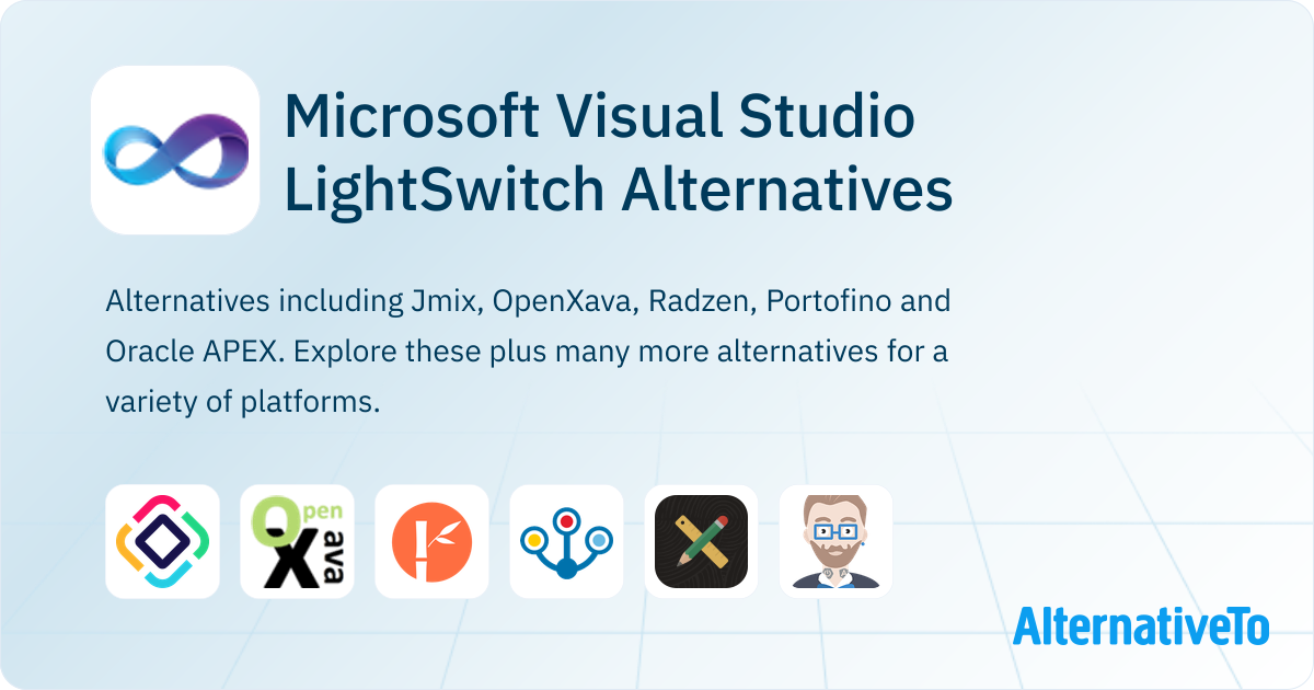Microsoft Visual Studio LightSwitch Alternatives - Explore Similar ...