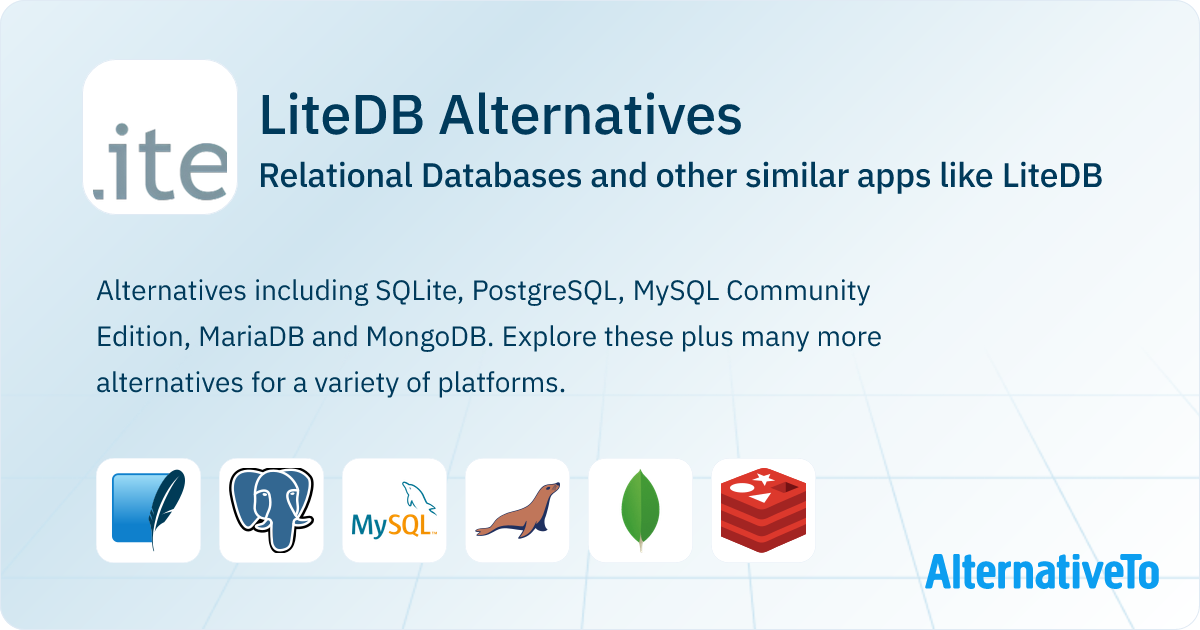 LiteDB Alternatives: Top 12 Relational Databases & Similar Apps ...