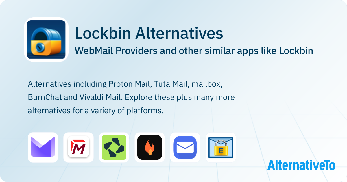 Lockbin Alternatives: Top 12 WebMail Providers & Similar Apps ...