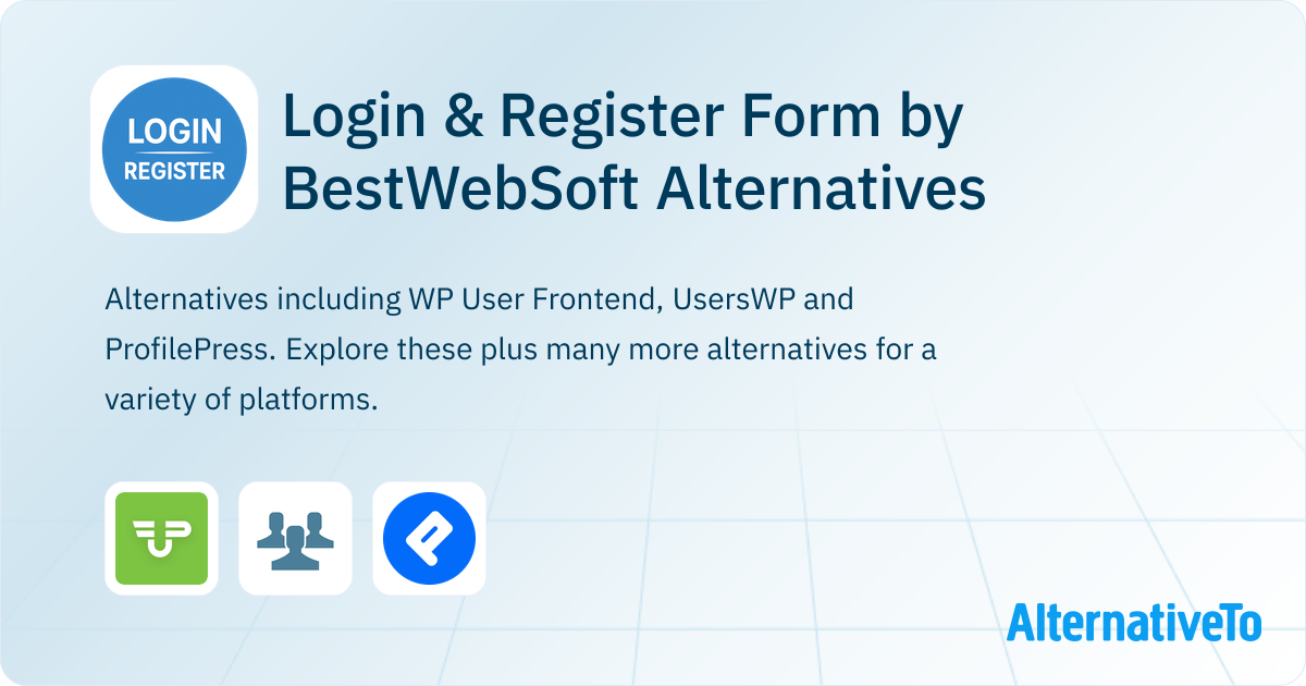 Login & Register Form by BestWebSoft Alternatives - Explore Similar ...