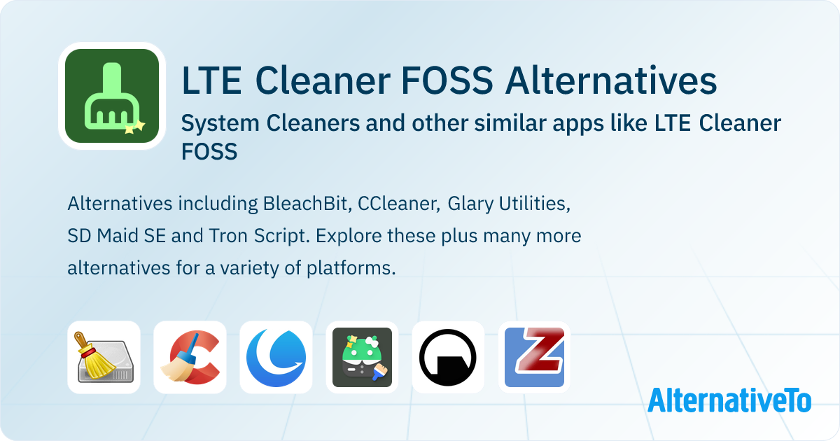 LTE Cleaner FOSS Alternatives: Top 12 System Cleaners & Similar Apps ...