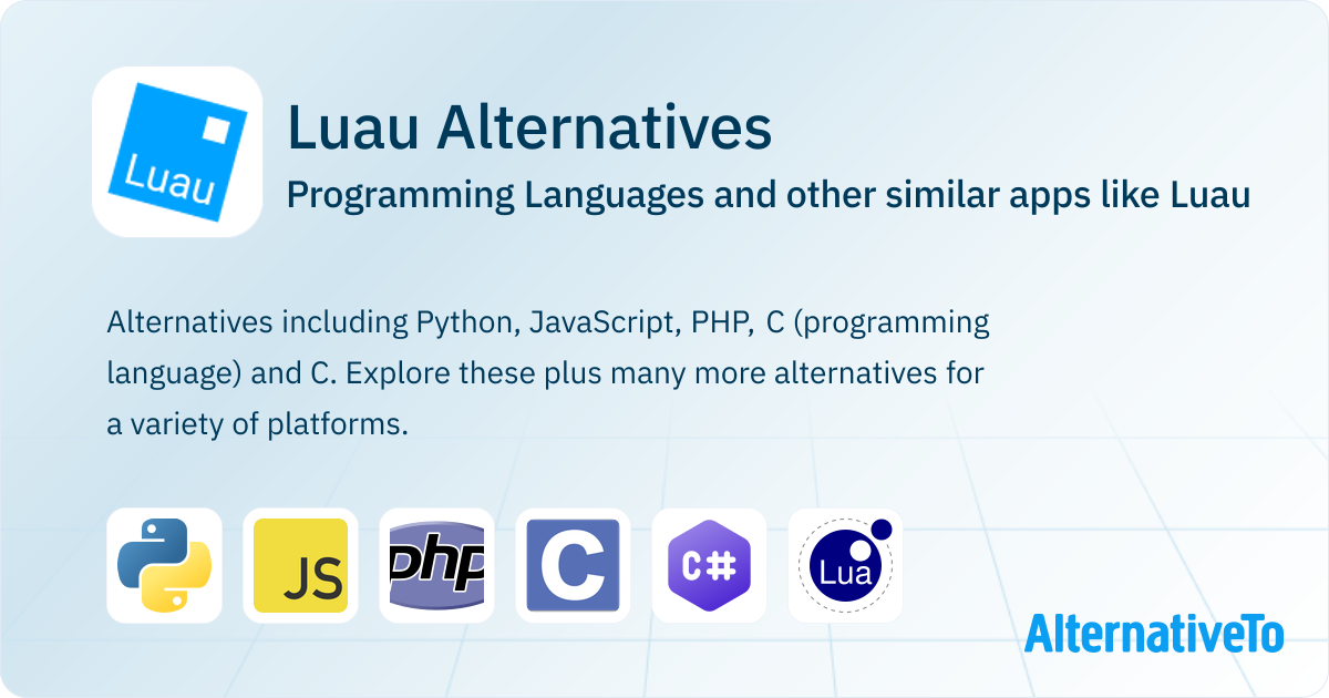 Luau Alternatives: Top 12 Programming Languages & Similar Apps ...