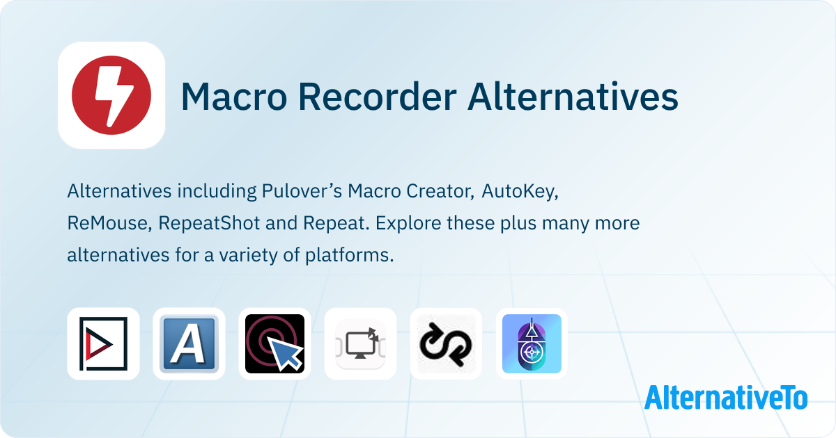 Macro Recorder Alternatives - Explore Similar Software | AlternativeTo