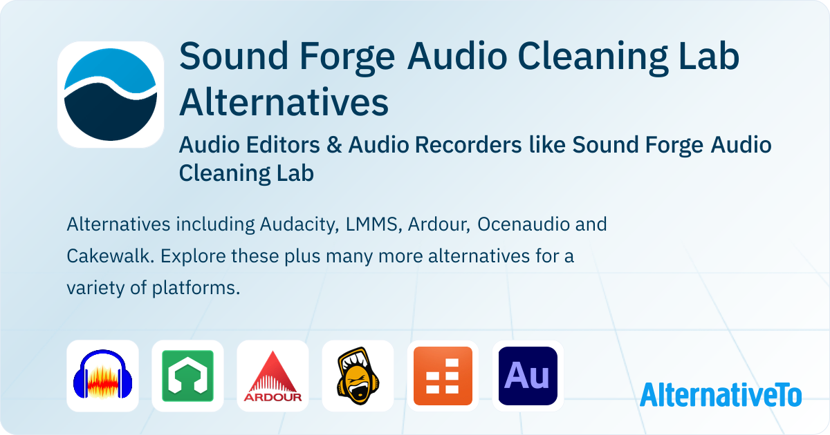 Sound Forge Audio Cleaning Lab Alternatives: Top 12 Audio Editors ...