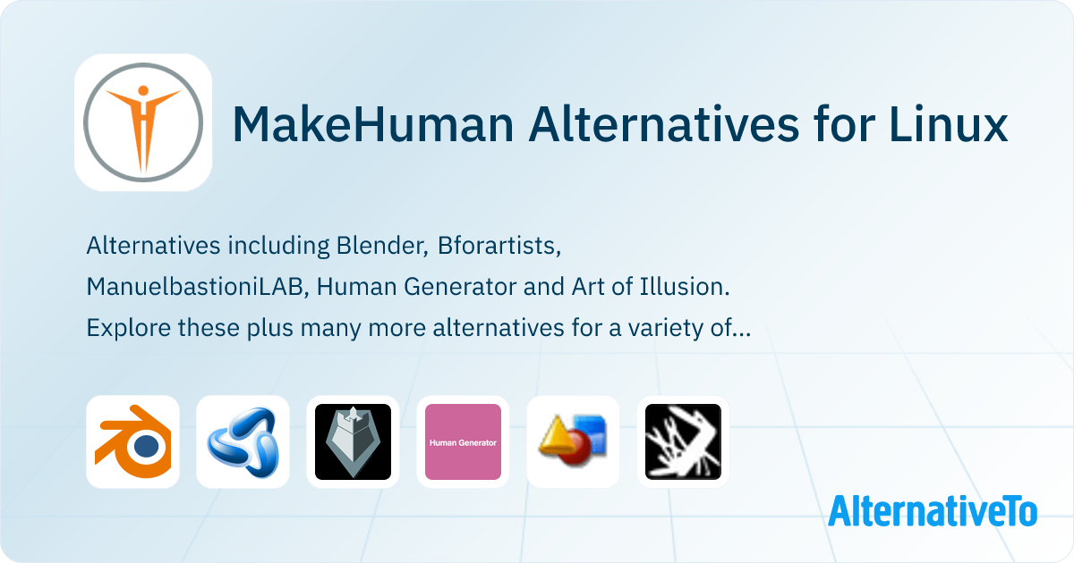 MakeHuman Alternatives for Linux: Top 10 3D Modelers | AlternativeTo