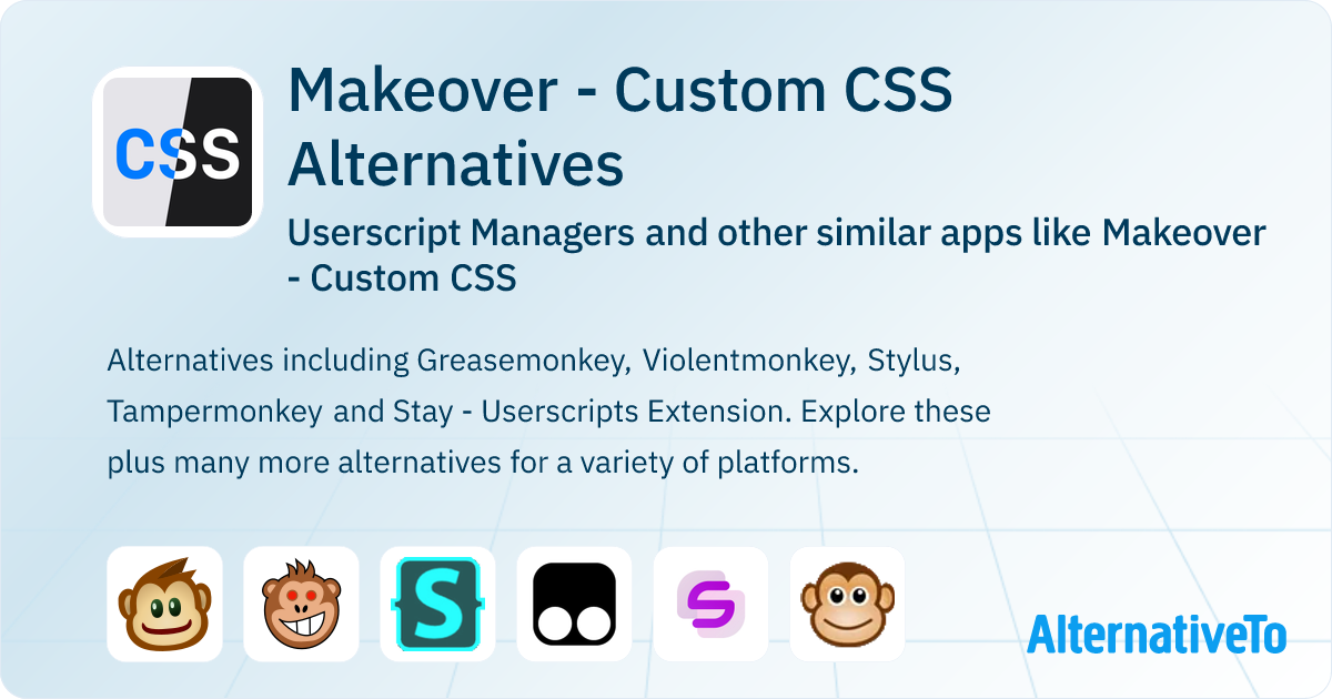 Makeover - Custom CSS Alternatives: Top 13 Userscript Managers ...