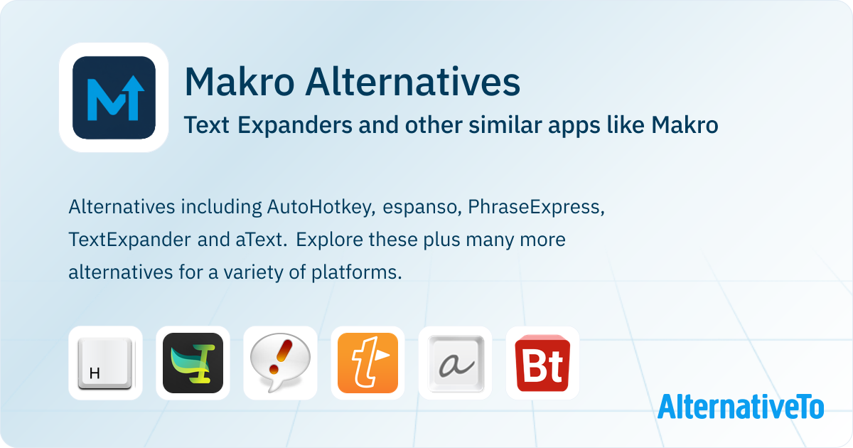 Makro Alternatives: Top 17 Text Expanders & Similar Apps | AlternativeTo