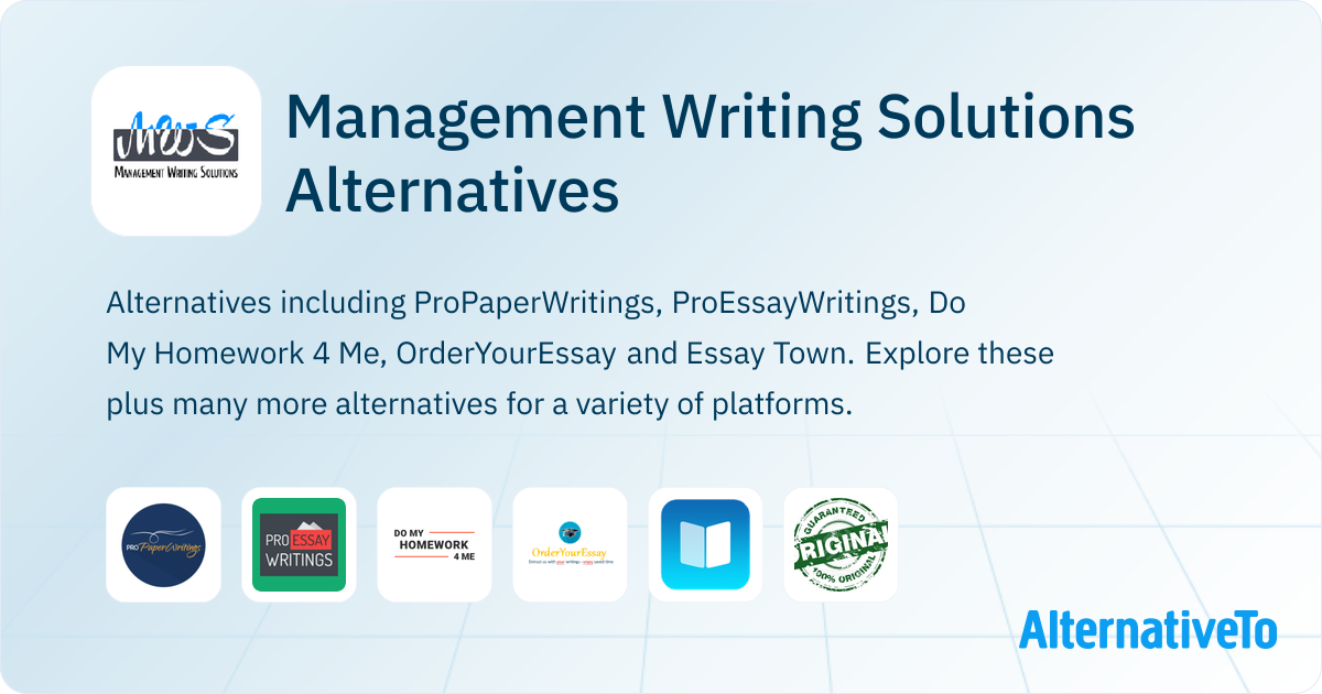 Management Writing Solutions Alternatives - Explore Similar Sites ...
