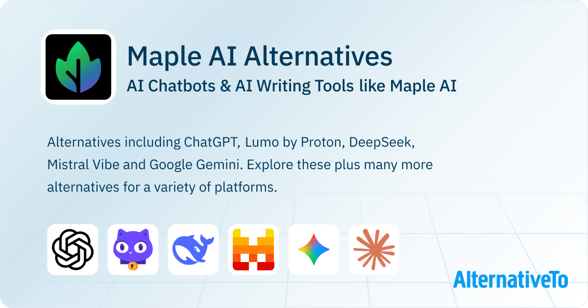 Maple AI Alternatives: Top 16 AI Chatbots & AI Writing Tools ...