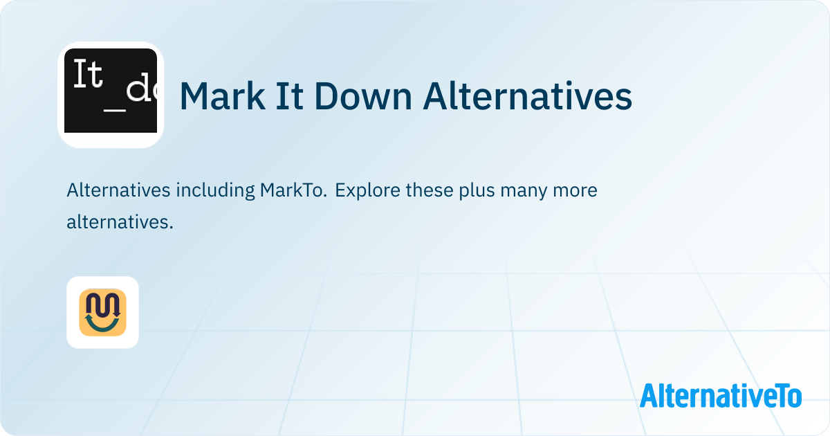 Mark It Down Alternatives - Explore Similar Sites & Apps | AlternativeTo