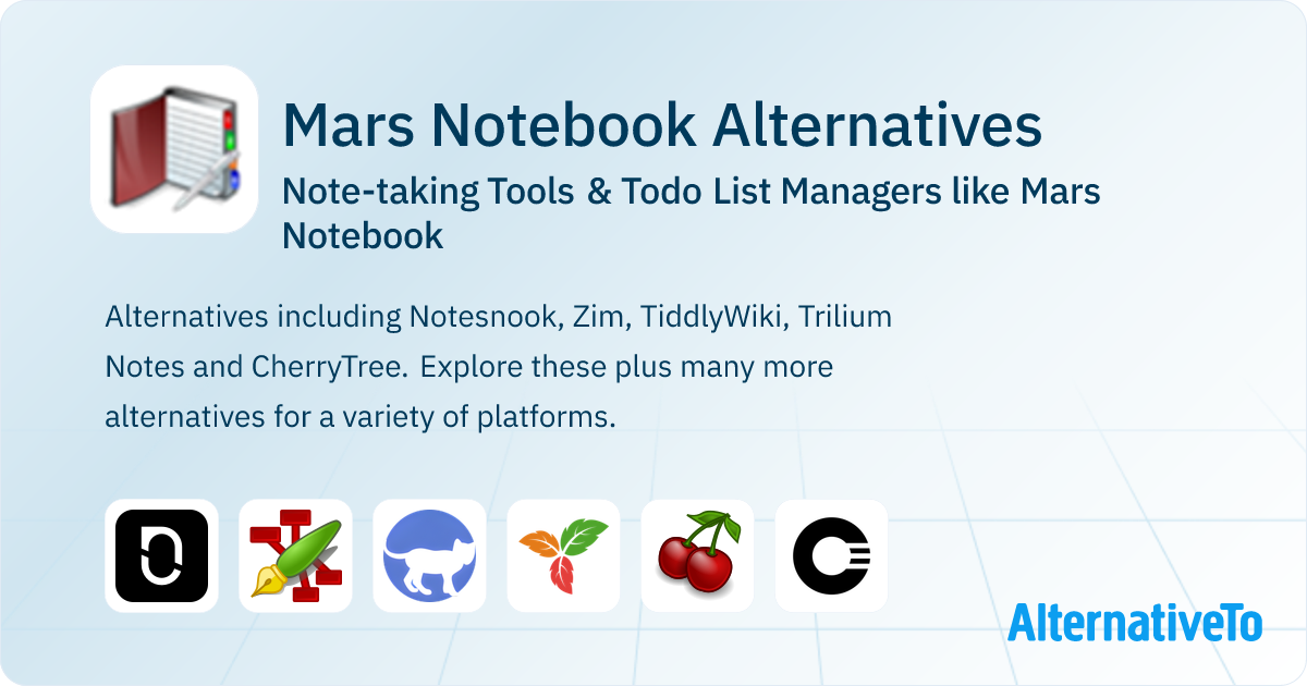 Mars Notebook Alternatives: Top 12 Note-taking Tools | AlternativeTo