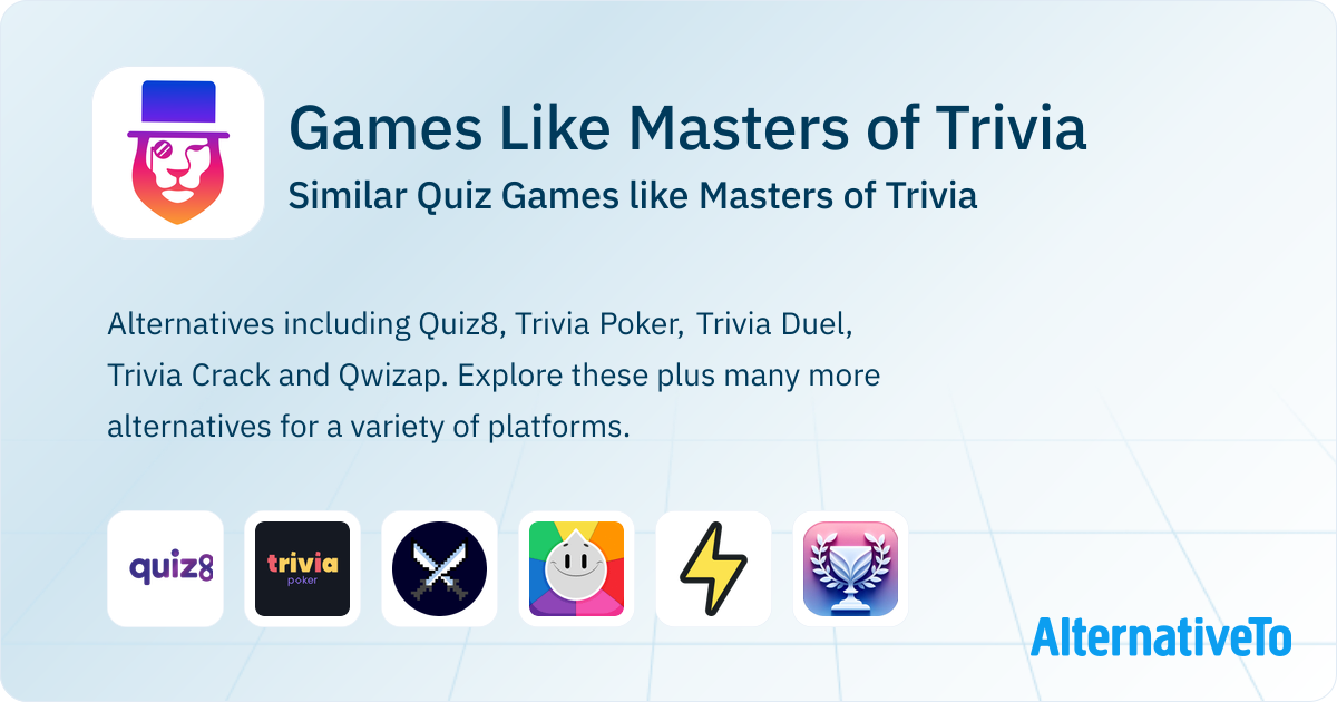 Games Like Masters of Trivia: Similar Quiz Games 2026 | AlternativeTo