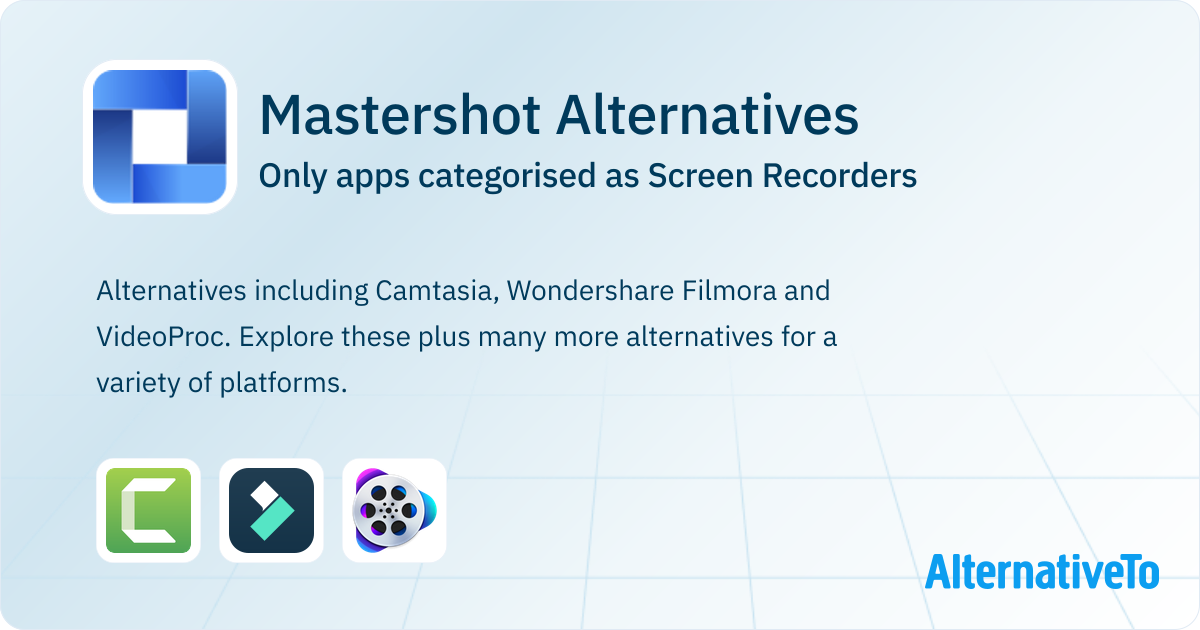Mastershot Alternatives: Top 3 Screen Recorders | AlternativeTo
