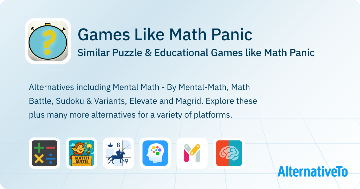 Games Like Math Panic: Similar Puzzle & Math Games 2025 | AlternativeTo