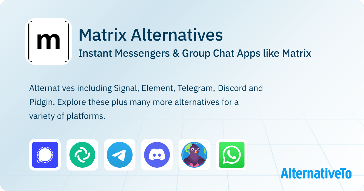 Matrix Alternatives: Top 12 Instant Messengers | AlternativeTo