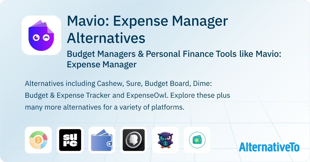 Mavio: Expense Manager Alternatives: Top 12 Budget Managers | AlternativeTo