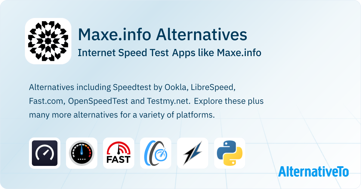 Maxe.info Alternatives: Internet Speed Test Apps & Similar Websites ...