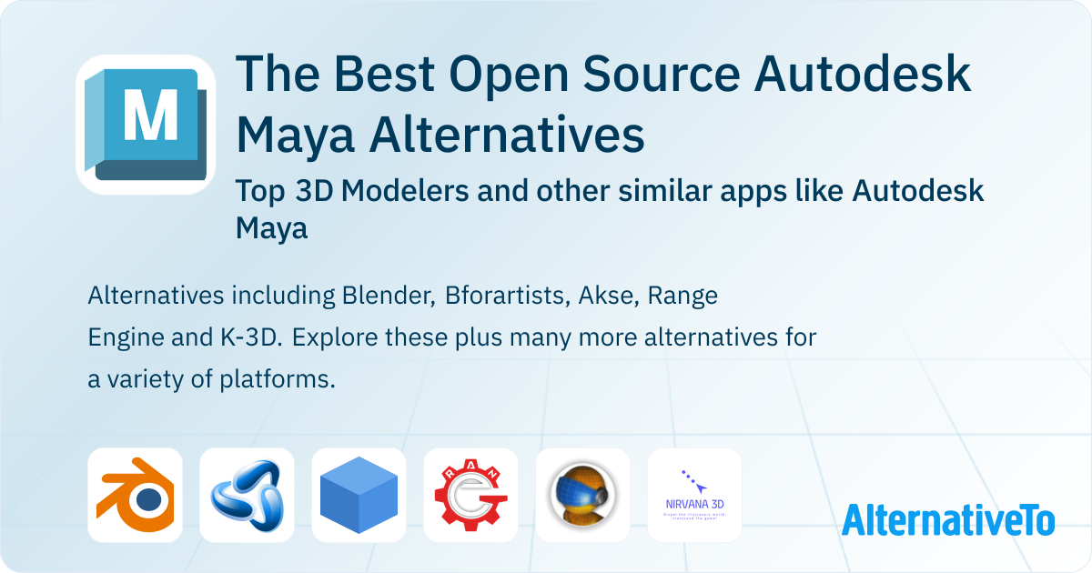 Open Source Autodesk Maya Alternatives: Top 11 3D Modelers | AlternativeTo