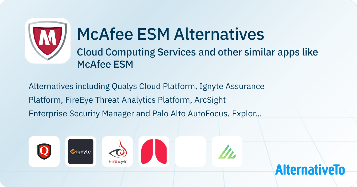 McAfee ESM Alternatives: Top 11 Cloud Computing Services & Similar ...