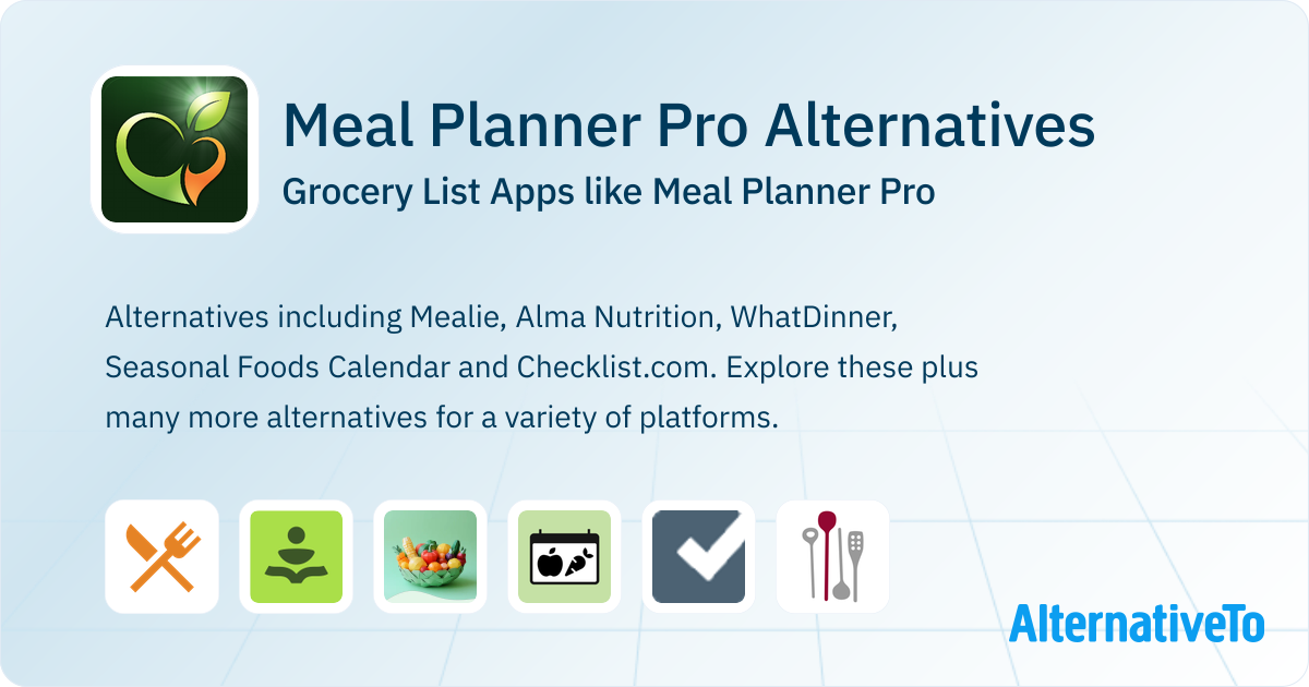 Meal Planner Pro Alternatives: Top 12 Grocery List Apps & Similar ...