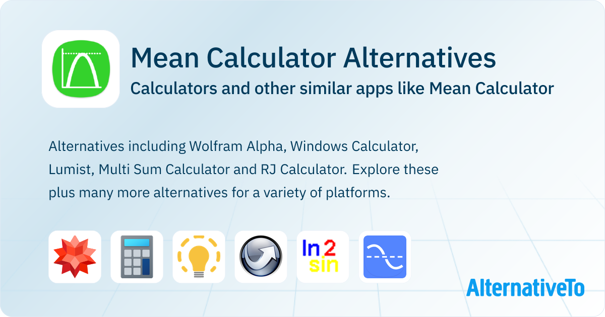 Mean Calculator Alternatives: Top 6 Calculators & Similar Apps ...
