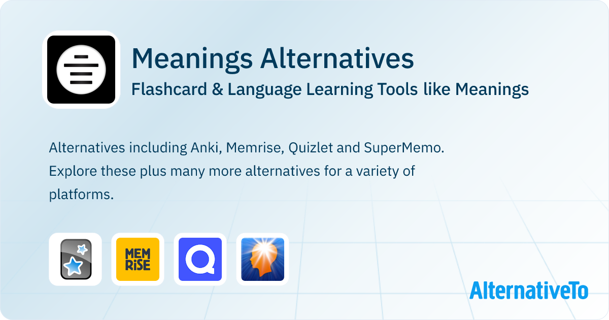 Meanings Alternatives: Top 4 Flashcard Learning Tools | AlternativeTo