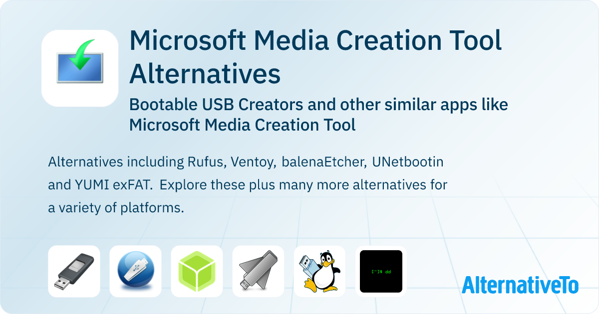 Microsoft Media Creation Tool Alternatives: Top 12 Bootable USB ...