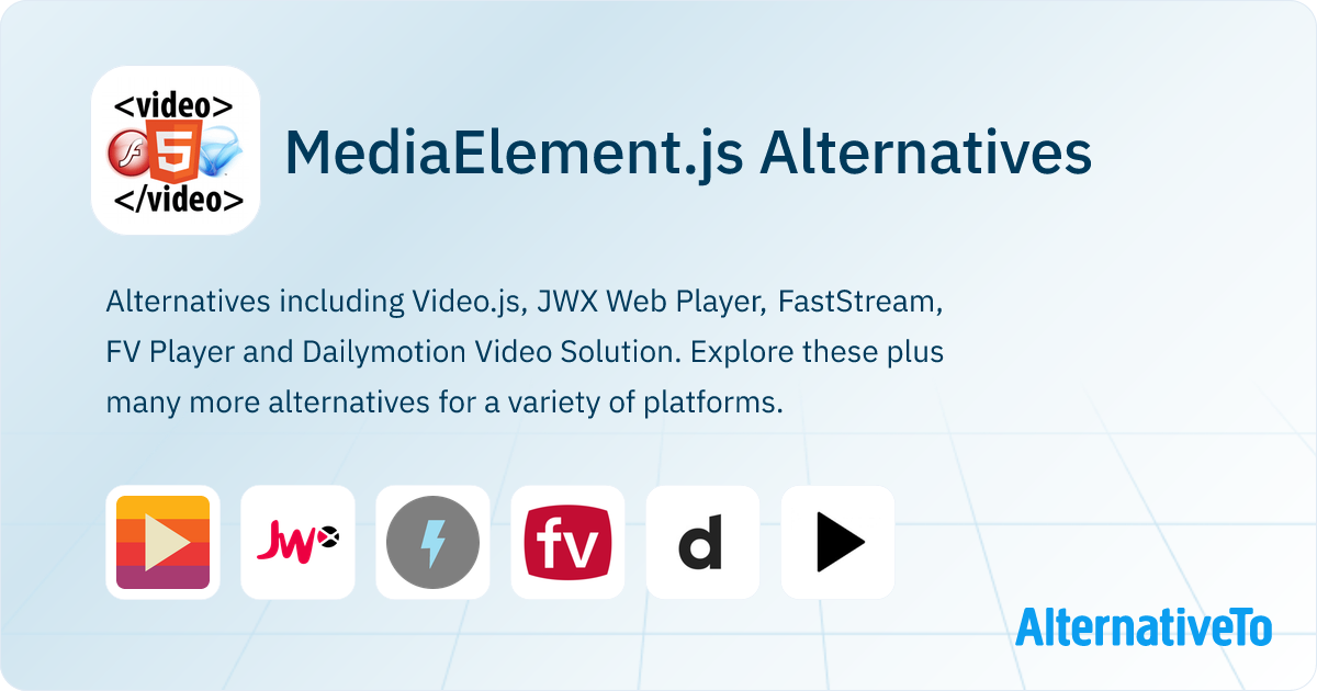 MediaElement.js Alternatives - Explore Similar Sites & Apps | AlternativeTo