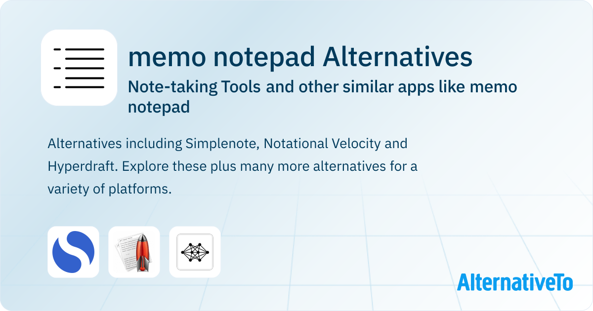 memo notepad Alternatives: Top 3 Note-taking Tools & Similar Apps ...