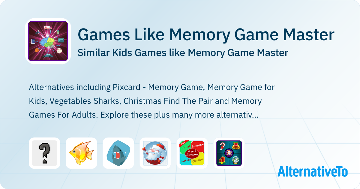 Games Like Memory Game Master: Similar Kids Games 2025 | AlternativeTo