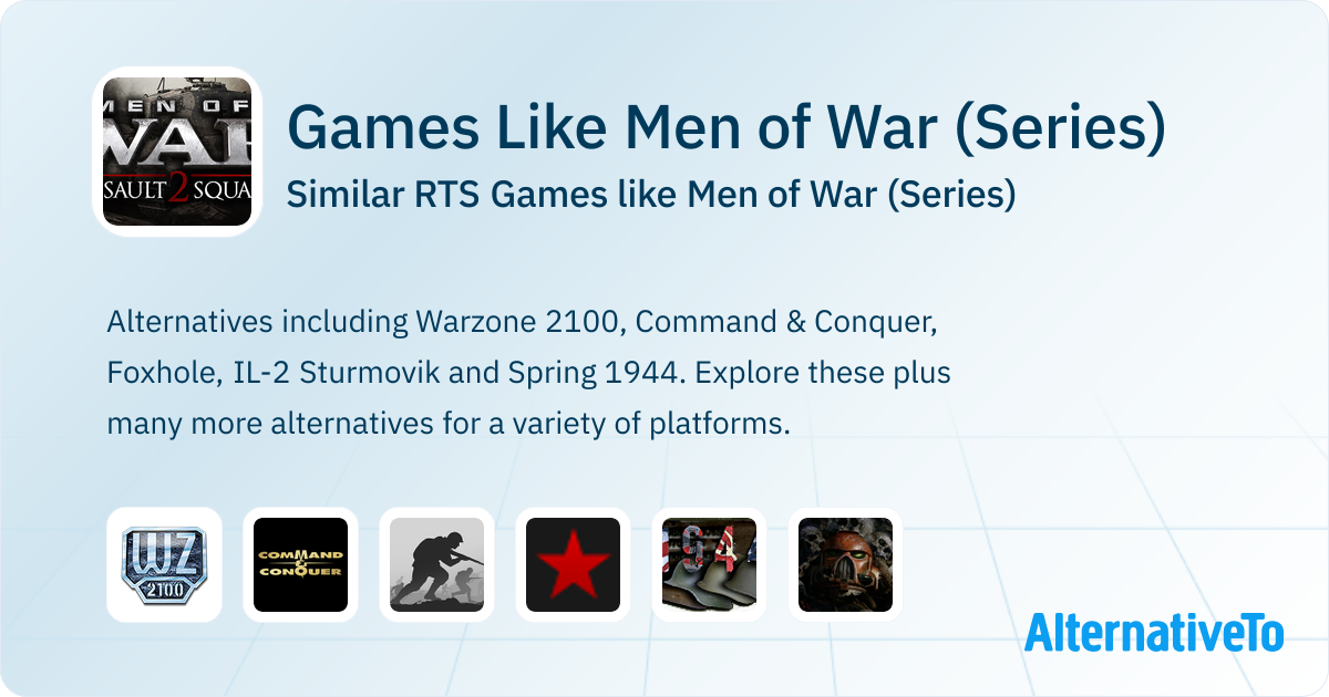 Games Like Men of War (Series): Similar RTS Games 2026 | AlternativeTo