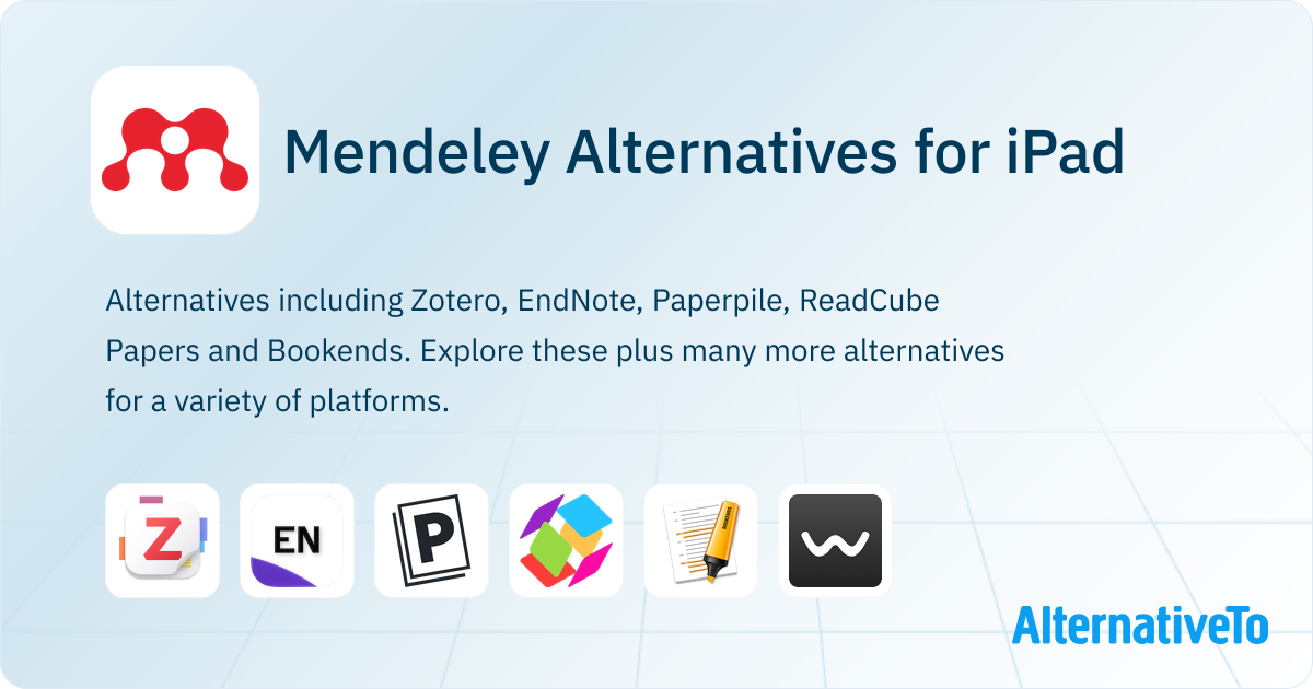 Mendeley Alternatives for iPad: Top 15 Research Managers | AlternativeTo