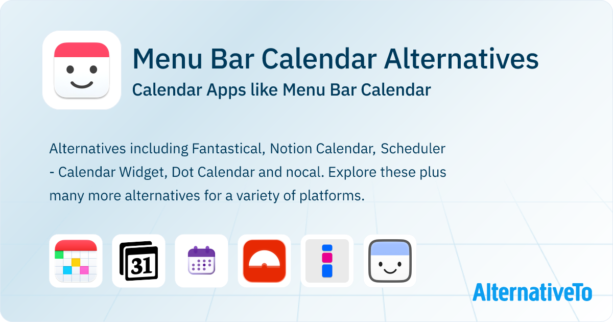 Menu Bar Calendar Alternatives: Top 12 Calendar & Similar Apps ...