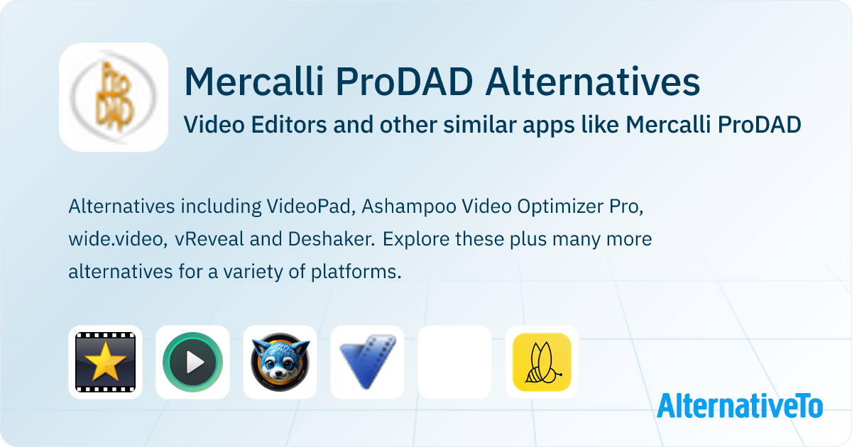 Mercalli ProDAD Alternatives: Top 10 Video Editors & Similar Apps ...