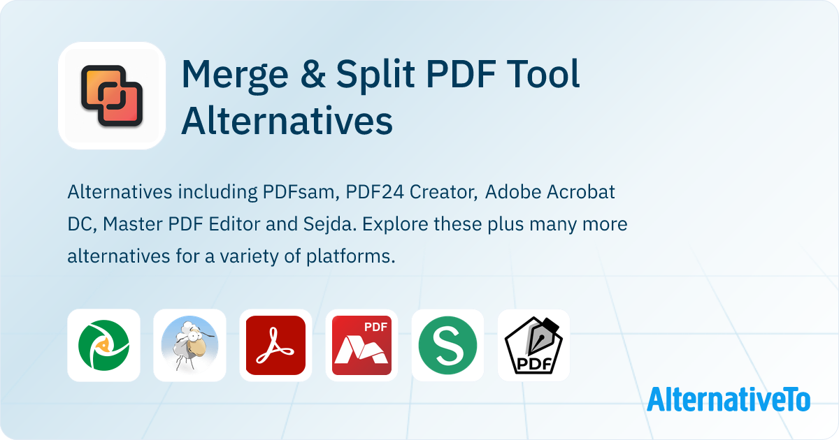 Merge & Split PDF Tool Alternatives - Explore Similar Software ...