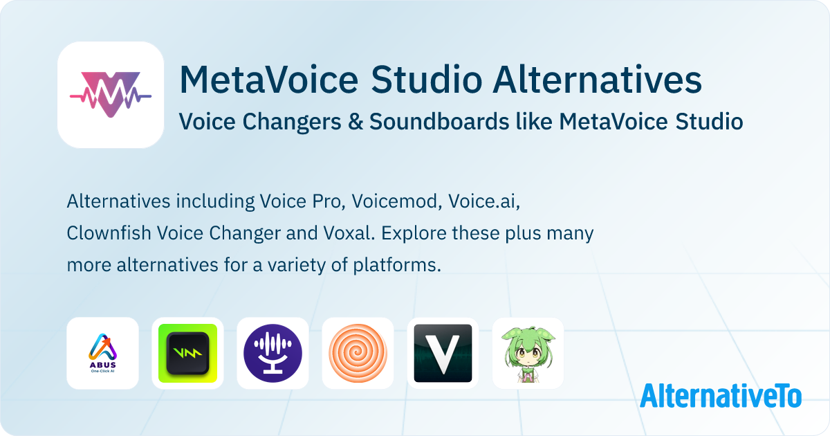 MetaVoice Studio Alternatives: Top 12 Voice Changers | AlternativeTo