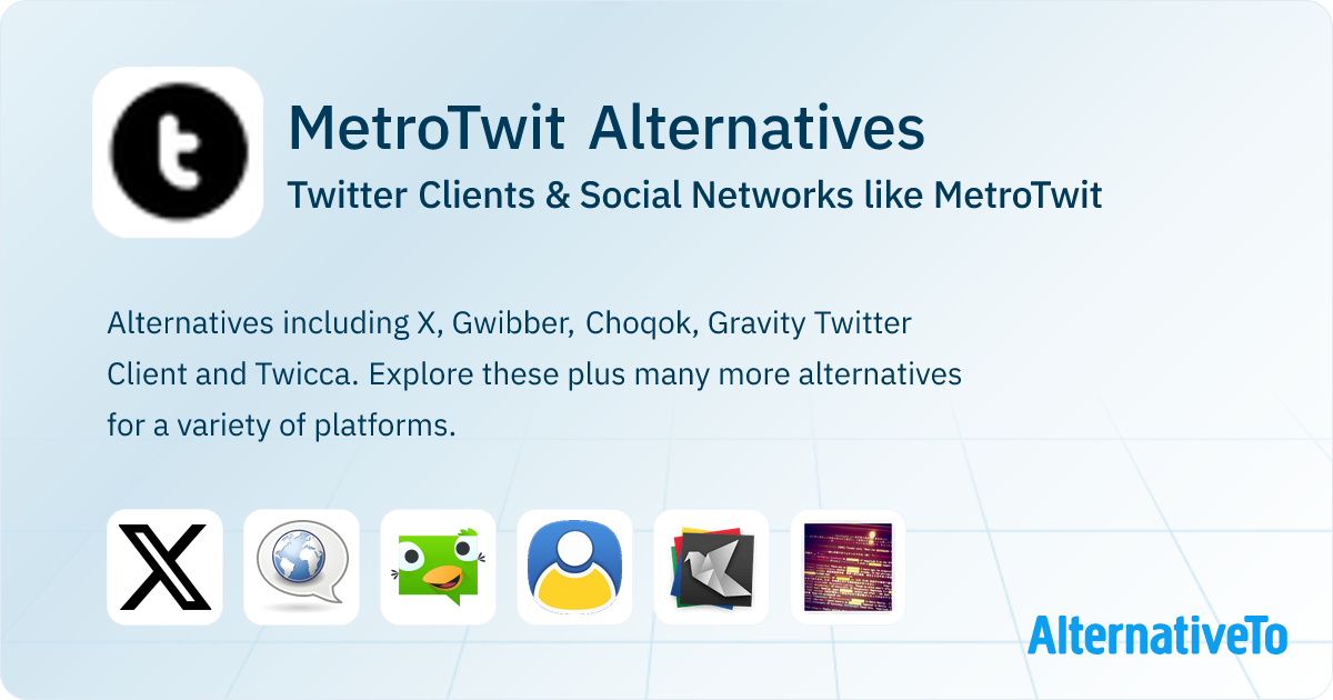 MetroTwit Alternatives: Top 8 Twitter Clients | AlternativeTo