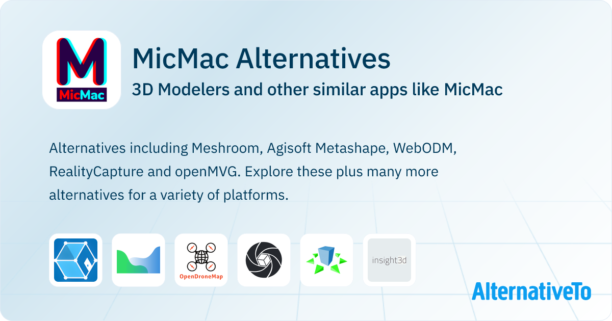MicMac Alternatives: Top 12 3D Modelers & Similar Apps | AlternativeTo