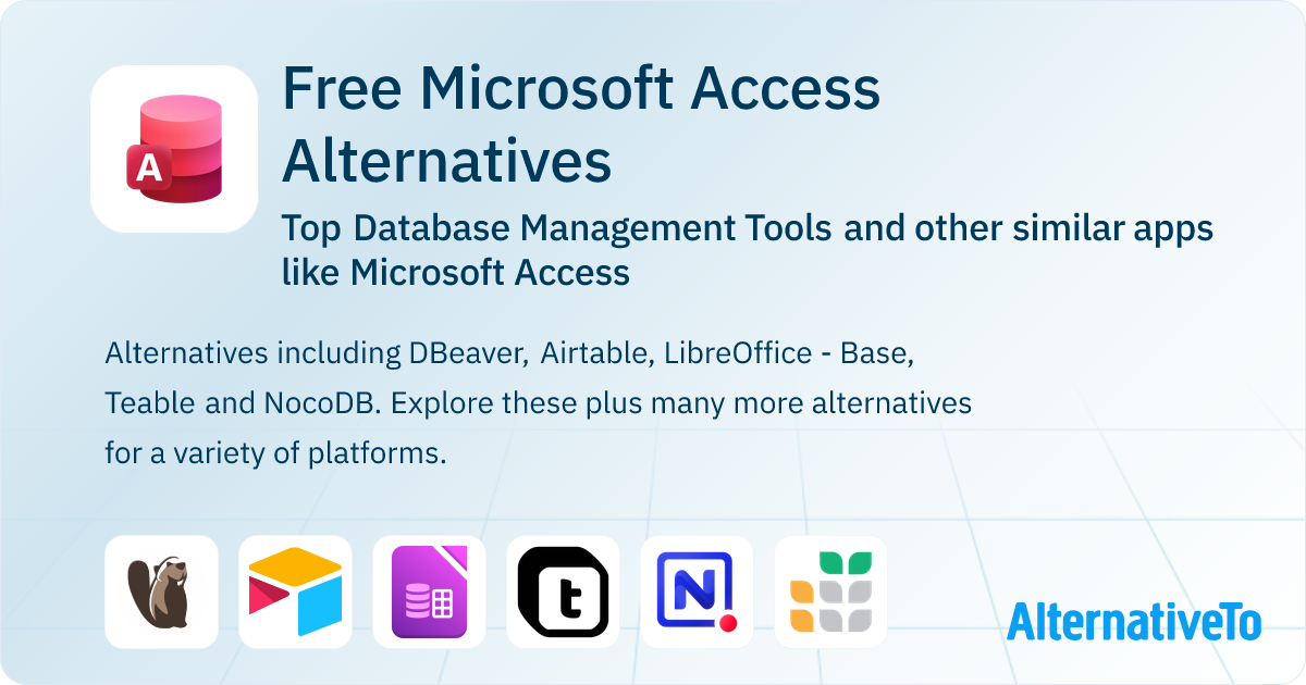 Free Microsoft Access Alternatives: Top 12 Database Management Tools ...