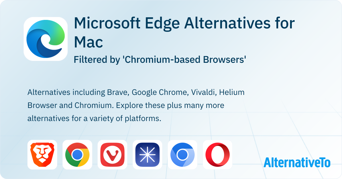 Microsoft Edge Alternatives for Mac filtered by 'Chromium-based ...