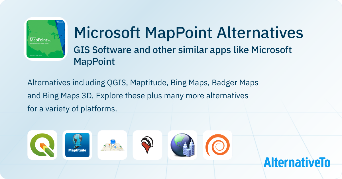 Microsoft MapPoint Alternatives: Top 19 GIS Software & Similar Apps ...