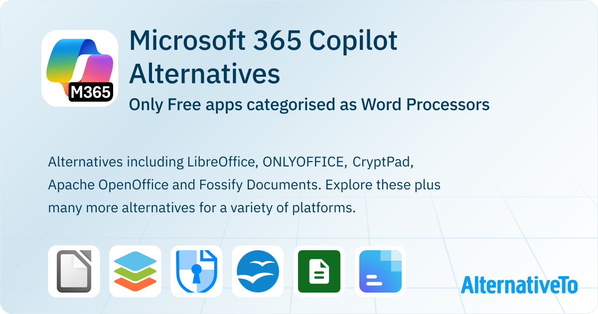 Free Microsoft 365 Copilot Alternatives: Top 12 Word Processors ...