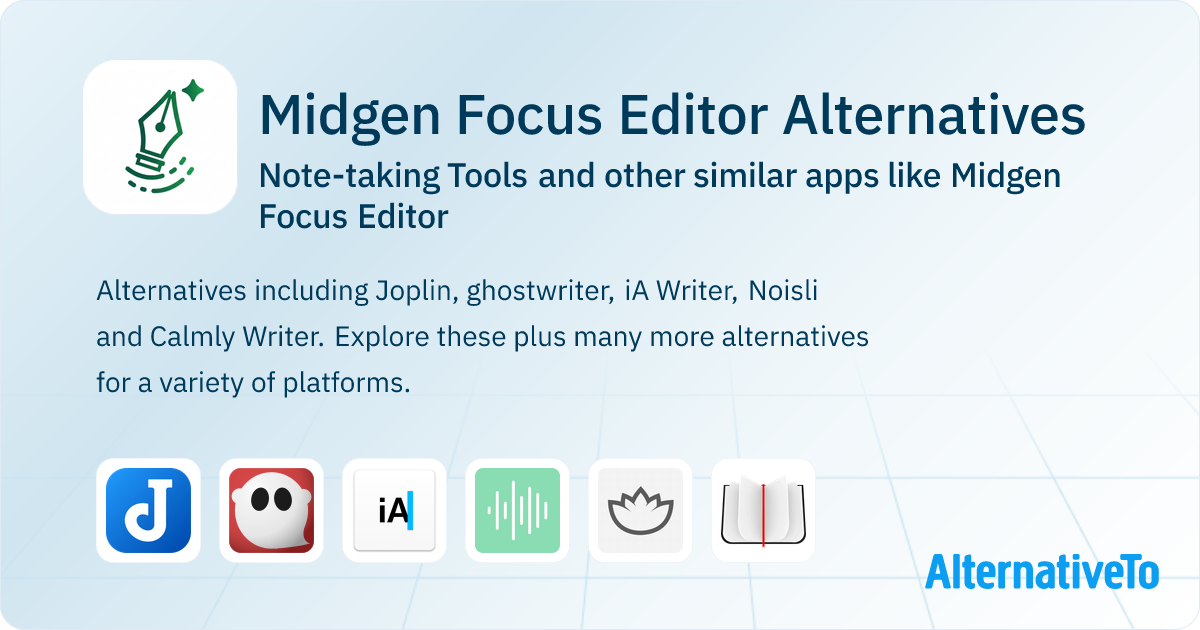 Midgen Focus Editor Alternatives: Top 6 Note-taking Tools & Similar ...