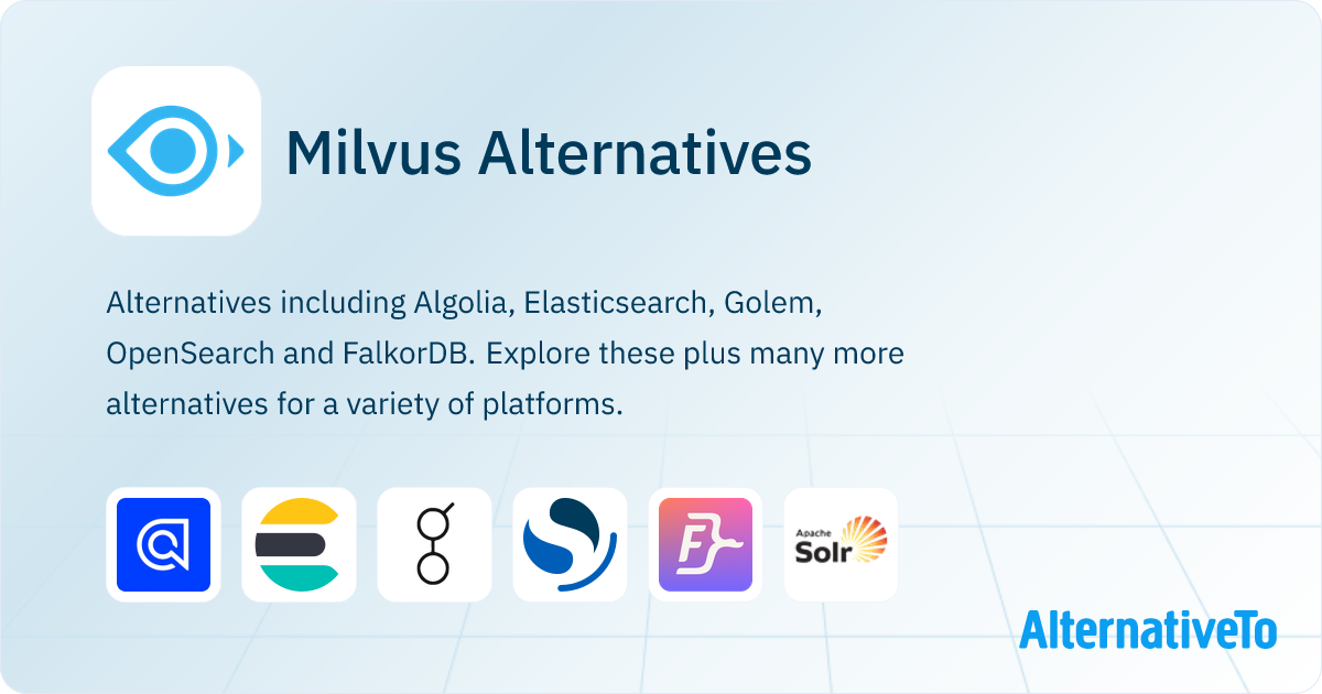 Milvus Alternatives - Explore Similar Software | AlternativeTo